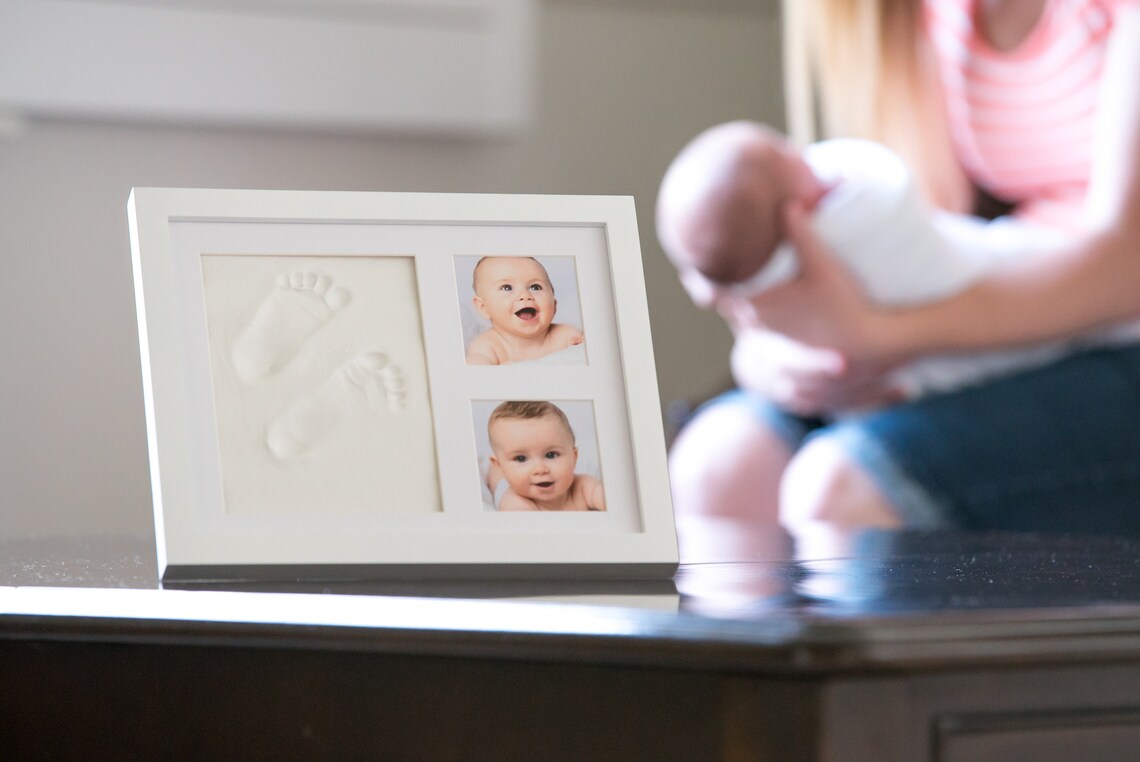 Baby Handprint & Footprint Picture Frame Newborn Keepsake Kit | Etsy
