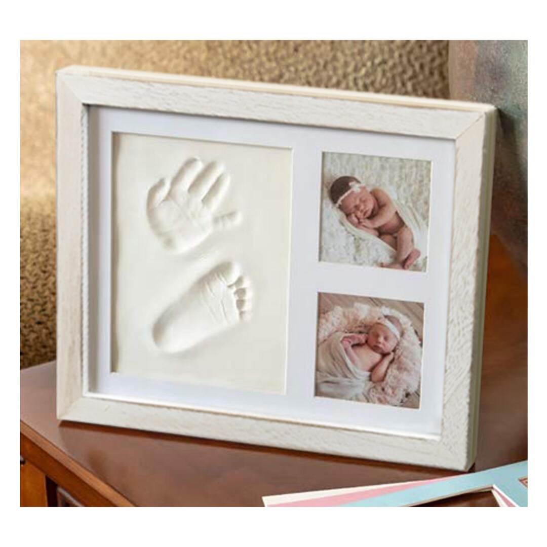 Baby Handprint & Footprint Picture Frame, Newborn Keepsake Kit for Baby ...