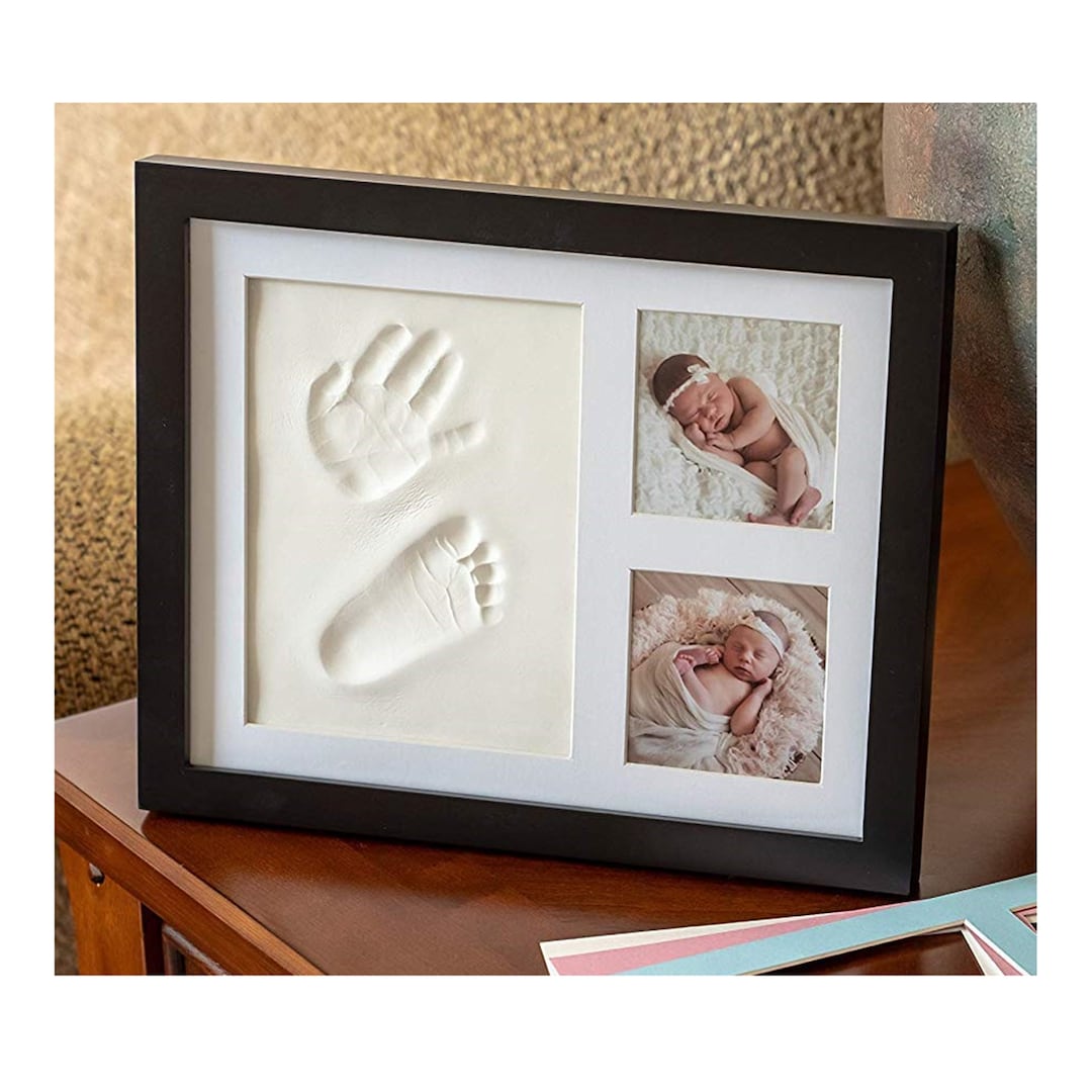 Baby Handprint Footprint Frame: Newborn Keepsake Kit, Nursery Decor - Etsy