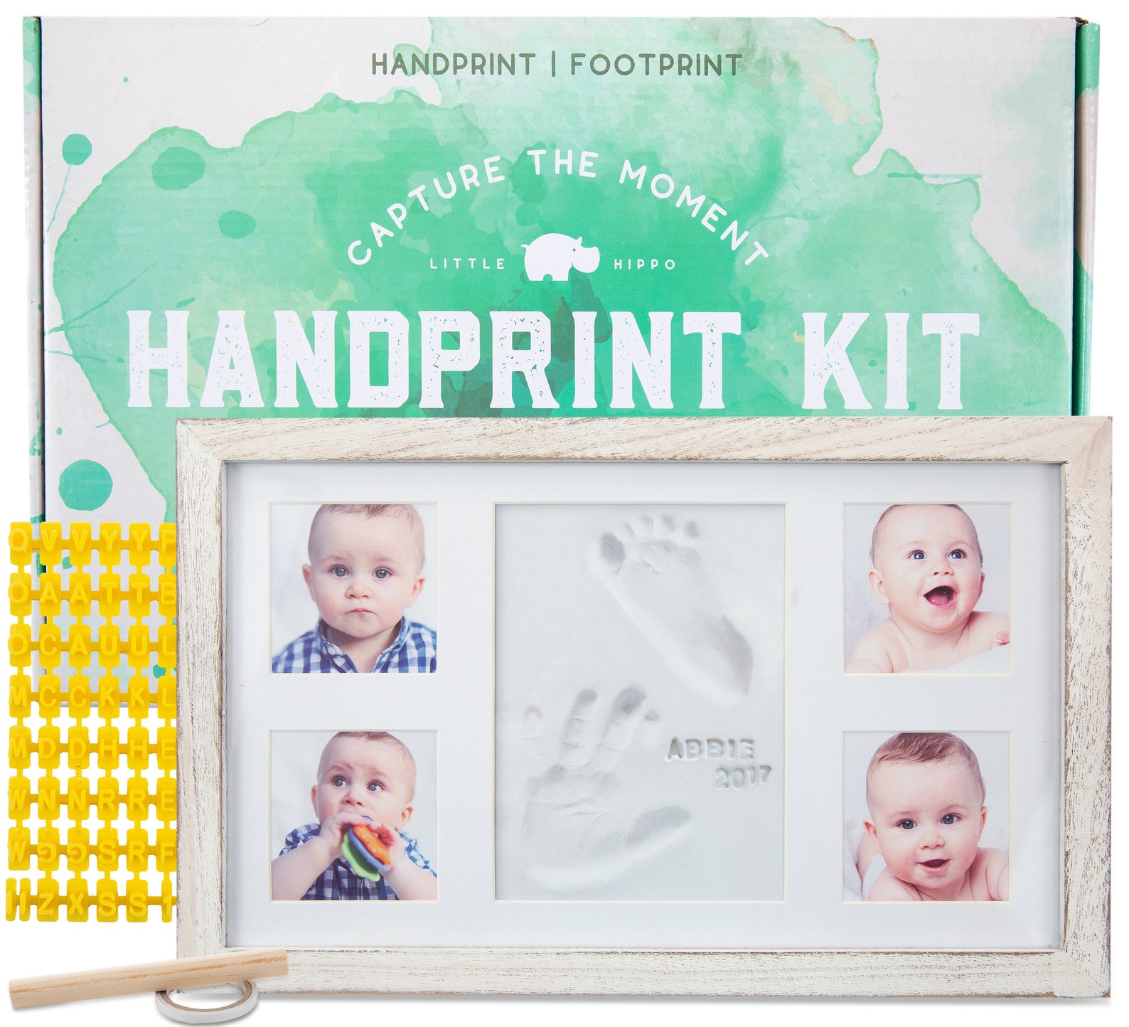 DELUXE Baby Footprint Picture Frame Newborn Keepsake Kit - Etsy