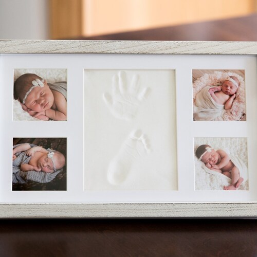 DELUXE Baby Footprint Picture Frame Newborn Keepsake Kit | Etsy