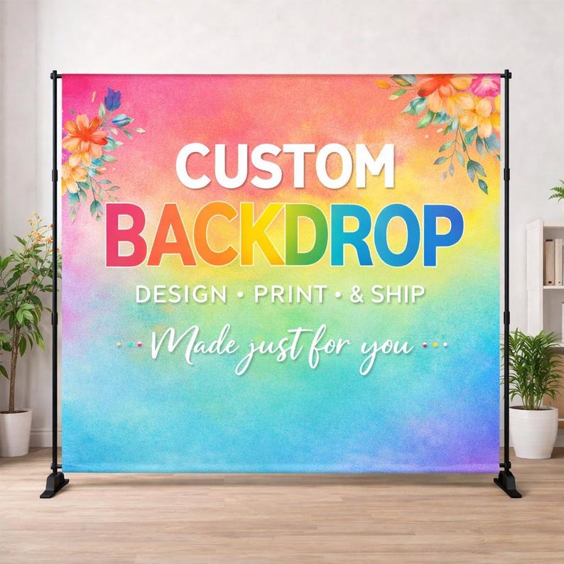 Personalized Event Backdrop Banner | Custom Step and Repeat - Etsy