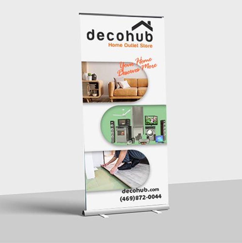 Custom Retractable Roll-up Banner: Portable Trade Show Display (33"-81 ...