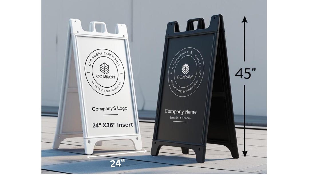 Custom Deluxe Signicade A Frame Sidewalk Sign – Includes 2 Full Color ...