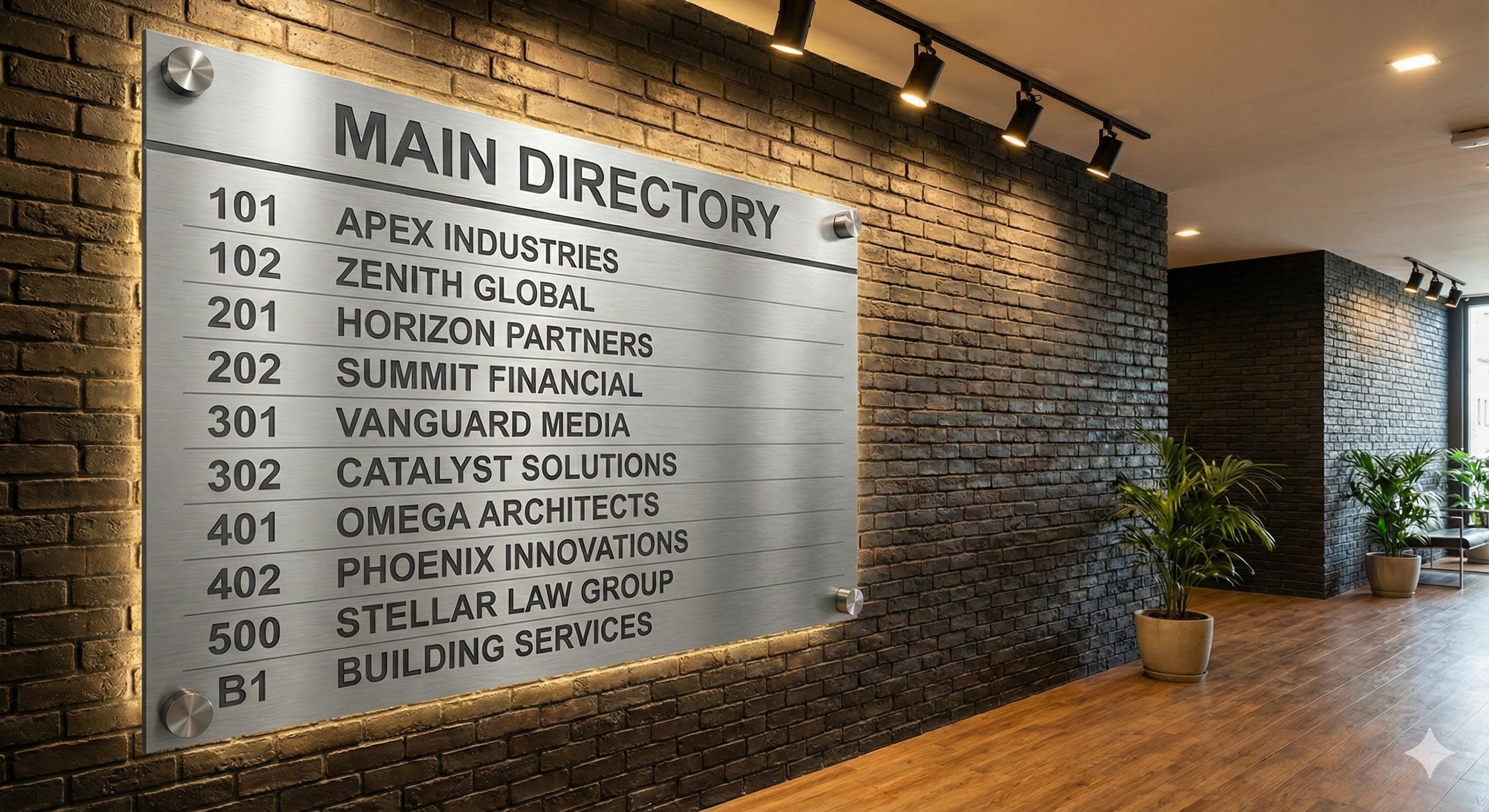 Custom Acrylic Directory Sign – Modern Office Wayfinding - Etsy