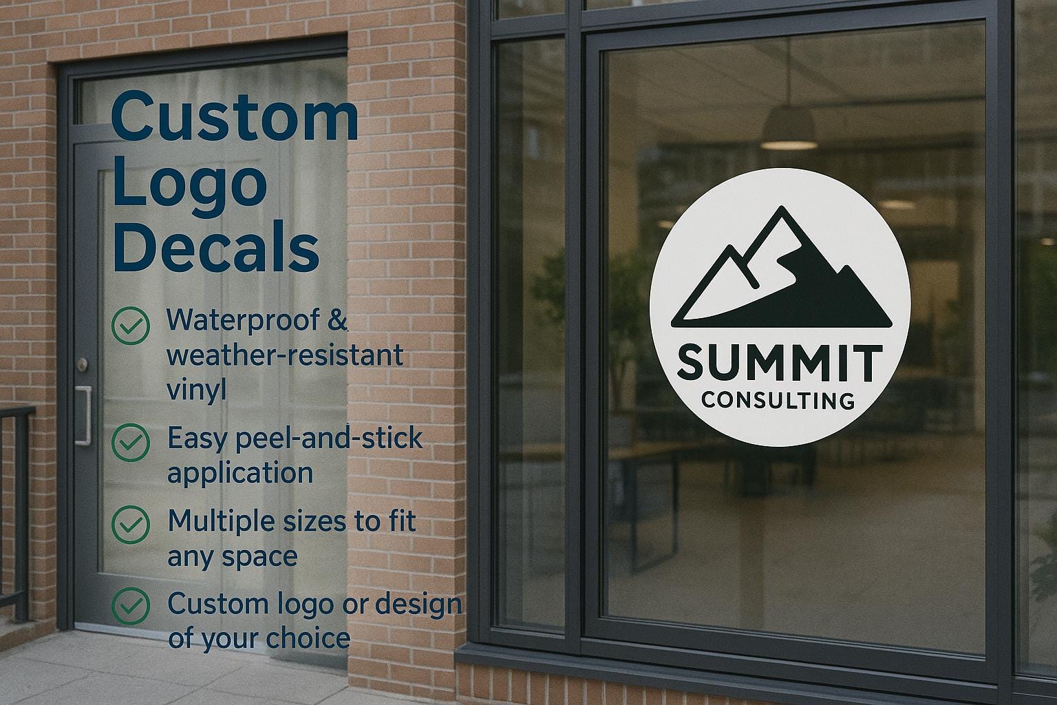 Custom Window Decals Business Logo Personalized Company Branding ...