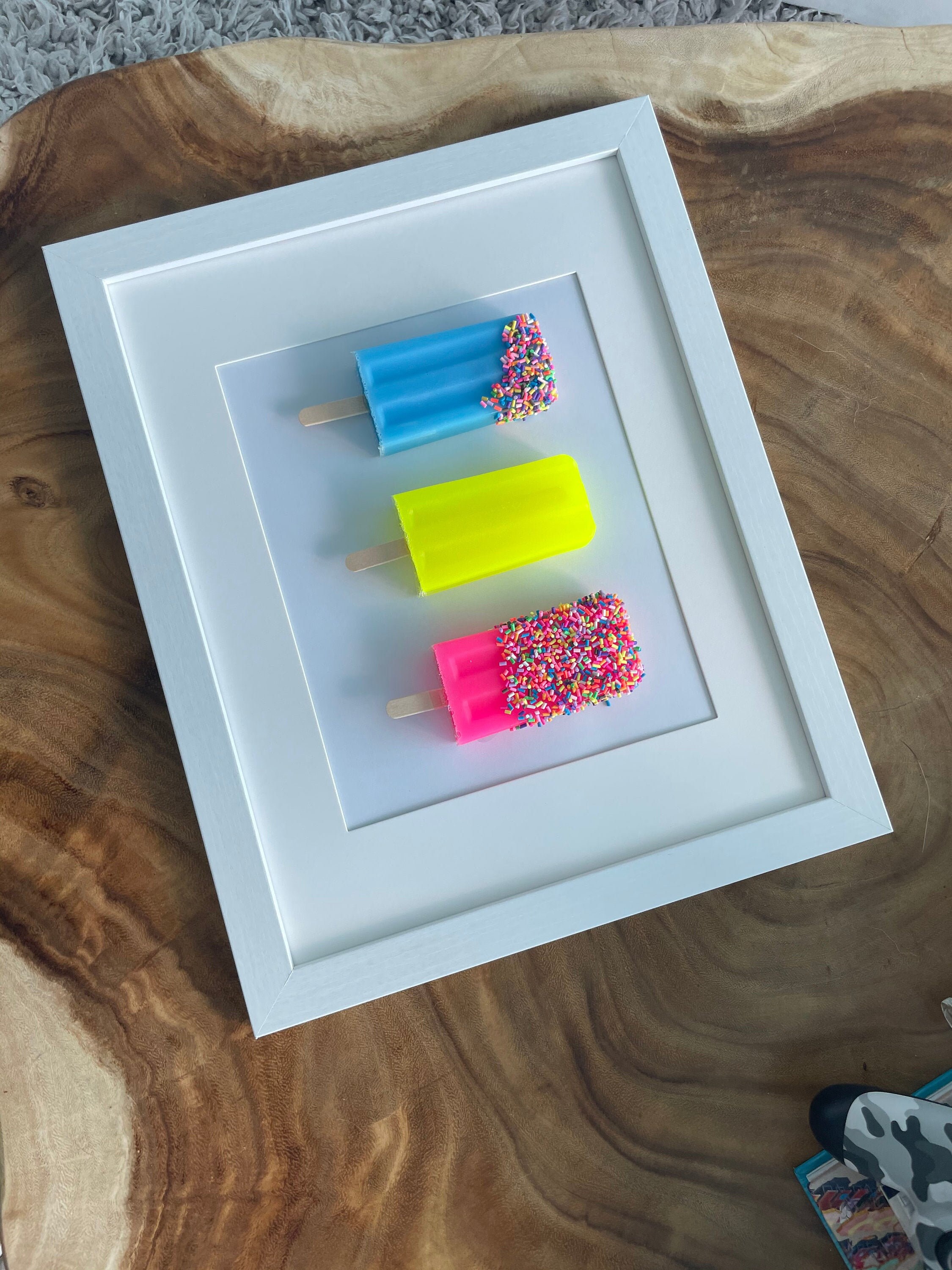 Pop Art Trio Popsicle Pop Candy Art 3D Framed Art Large - Etsy UK