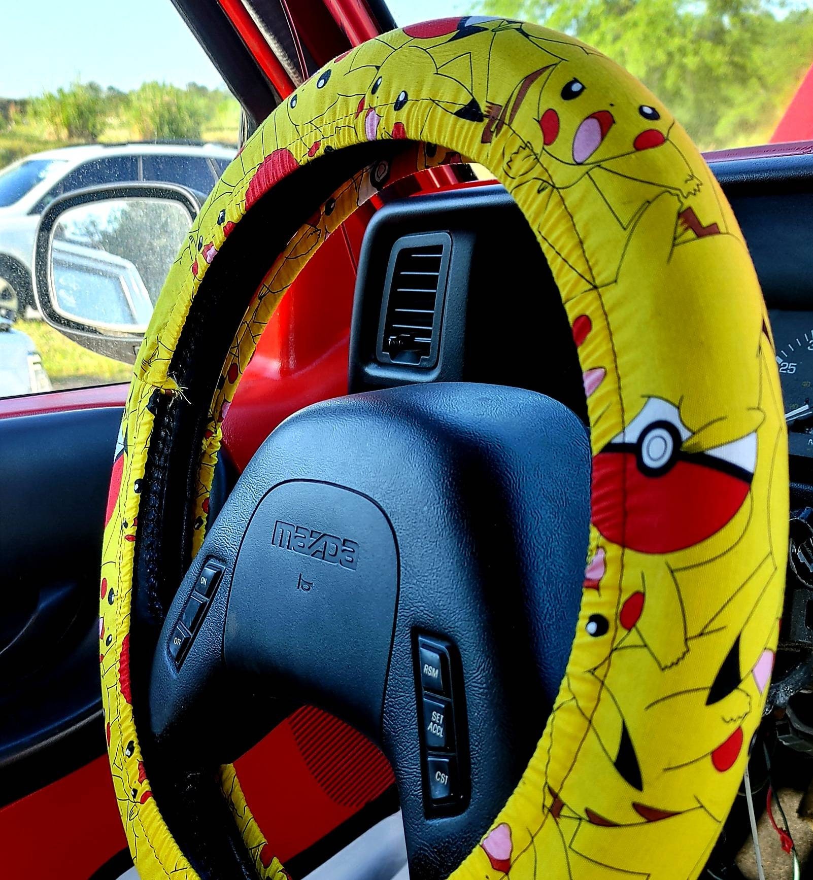 Pokemon Steering Wheel Cover Pikachu Custom Washable | Etsy