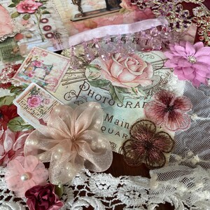 Junk Journal Inspiration Creative Kit, Lace Trims Scraps Embellishment ...