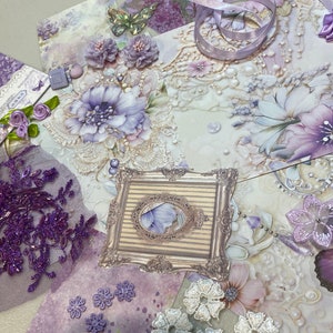 Junk Journal Inspiration Creative Kit, Lace Trims Scraps Embellishment ...