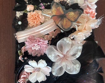 Junk Journal Inspiration Creative Kit, Lace Trims Scraps Embellishment ...