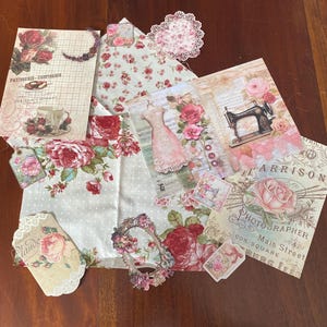 Junk Journal Inspiration Creative Kit, Lace Trims Scraps Embellishment ...