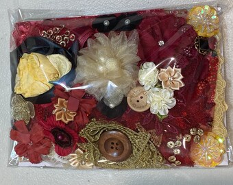 Junk Journal Inspiration Creative Kit, Lace Trims Scraps Embellishment ...