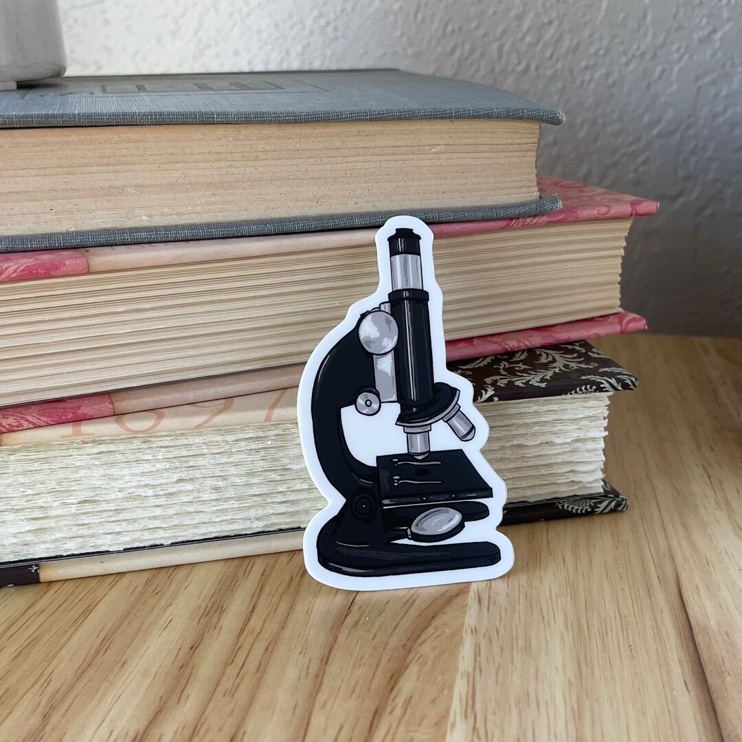Vintage Microscope Sticker Graduation Gift for Scientist Vinyl Laptop ...
