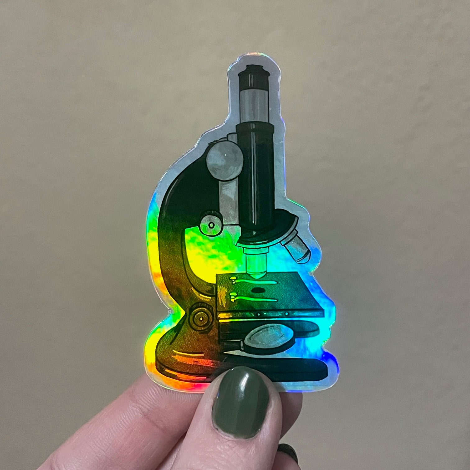 Vintage Microscope Sticker Graduation Gift for Scientist Vinyl Laptop ...