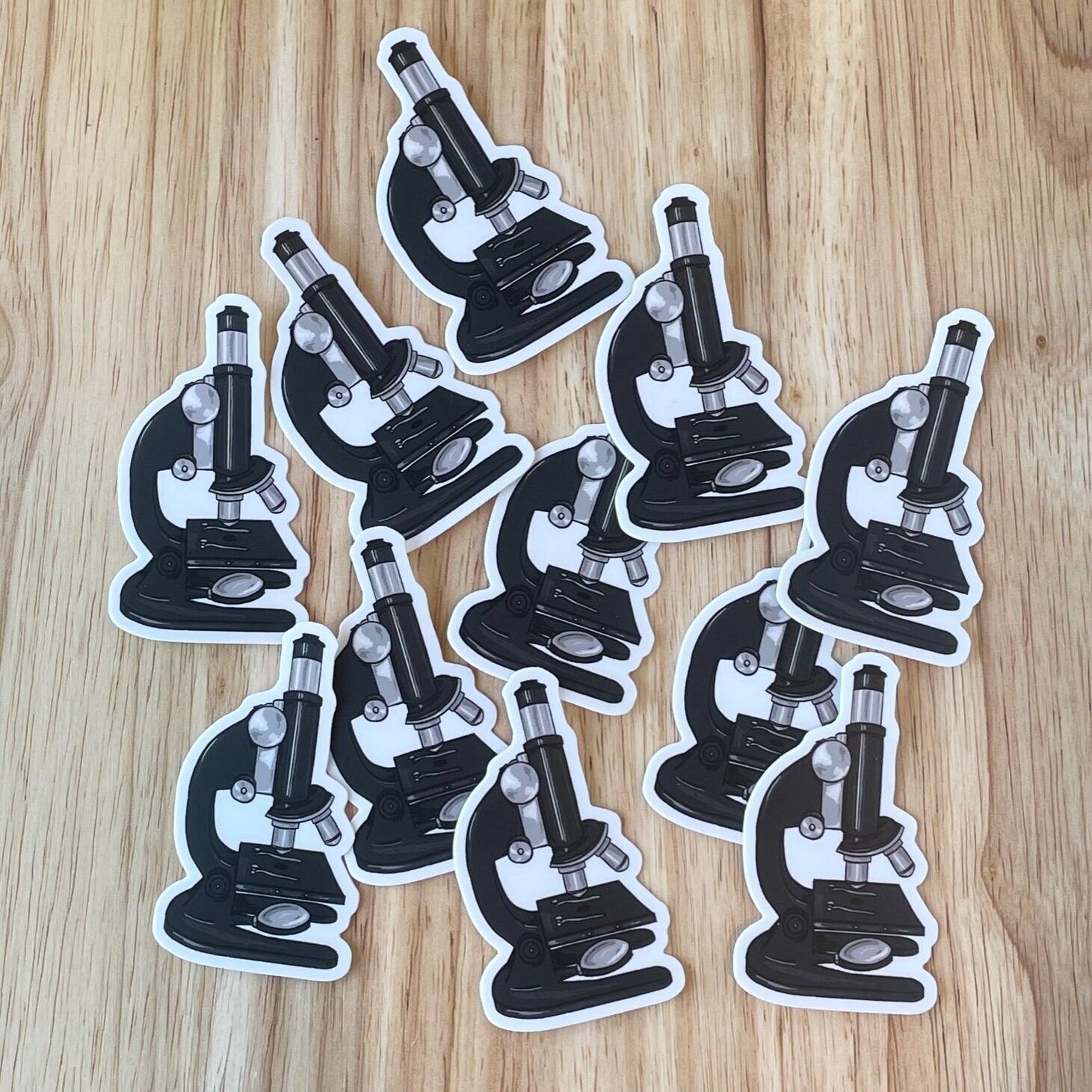 Vintage Microscope Sticker Graduation Gift for Scientist Vinyl Laptop ...