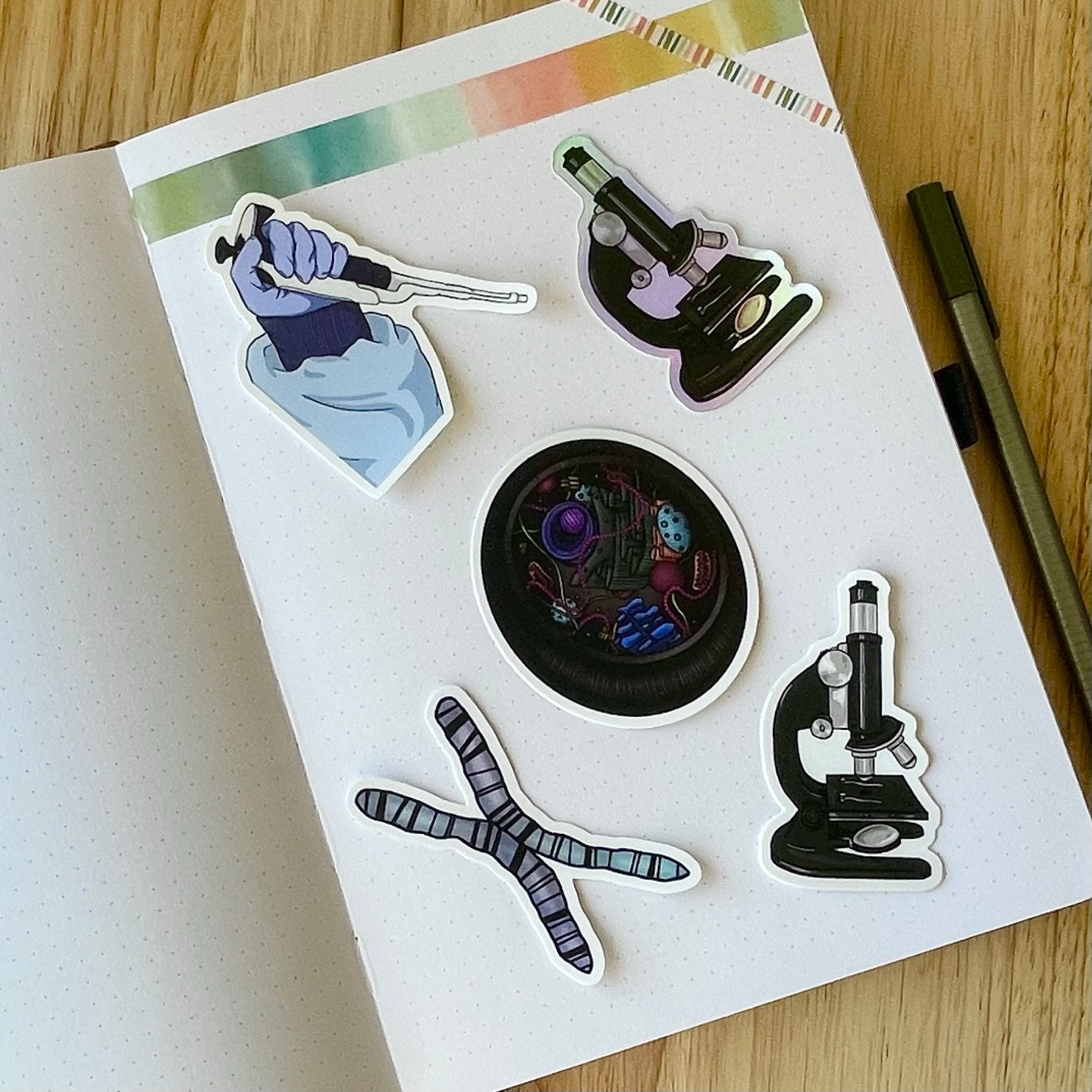 Vintage Microscope Sticker Graduation Gift for Scientist Vinyl Laptop ...