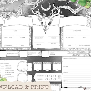 Western Character Sheet Dnd 5e - Etsy