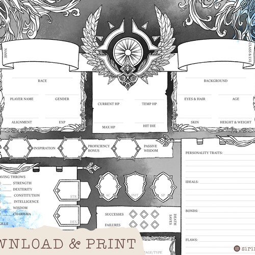 Western Character Sheet Dnd 5e - Etsy