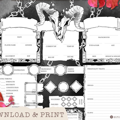 Western Character Sheet Dnd 5e - Etsy