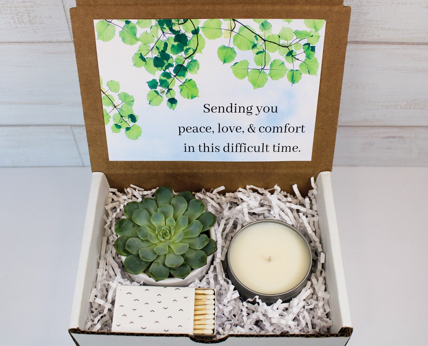 Sending PEACE LOVE & COMFORT Sending Comfort Gift Box | Etsy