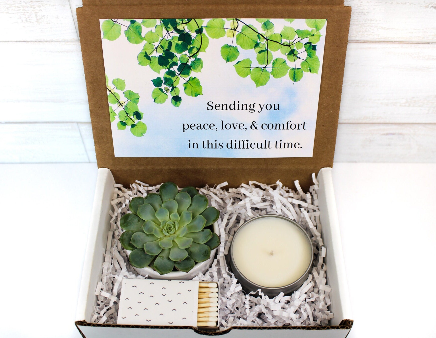 Sending PEACE LOVE & COMFORT Sending Comfort Gift Box - Etsy