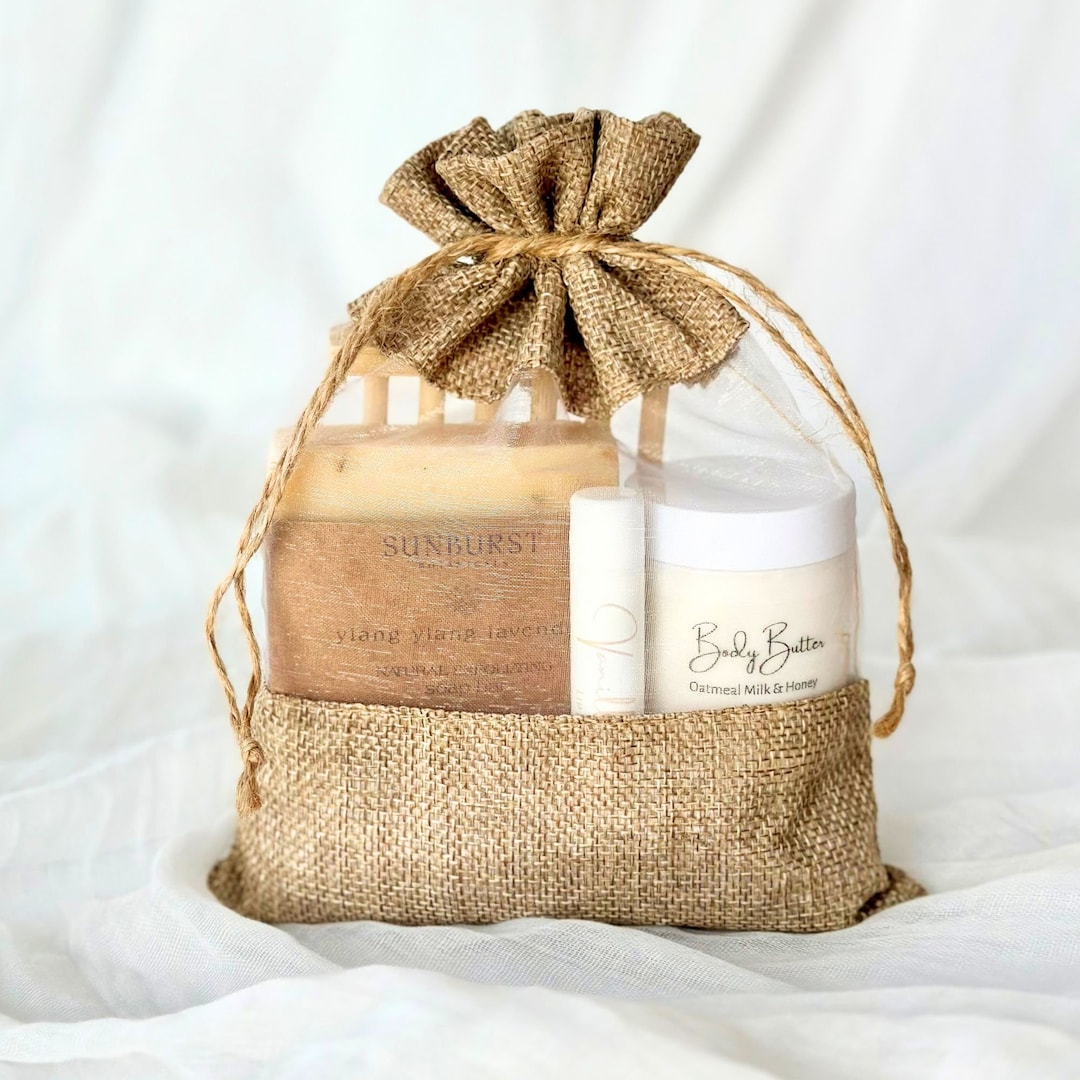 SPA GIFT BAG With Handcrafted Soap, Body Butter or Bath Salts, Lip Balm ...