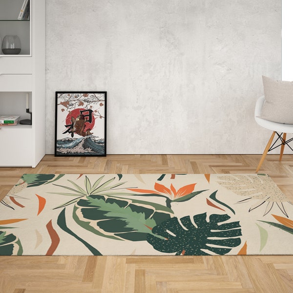 Jute Floral Rug - Etsy