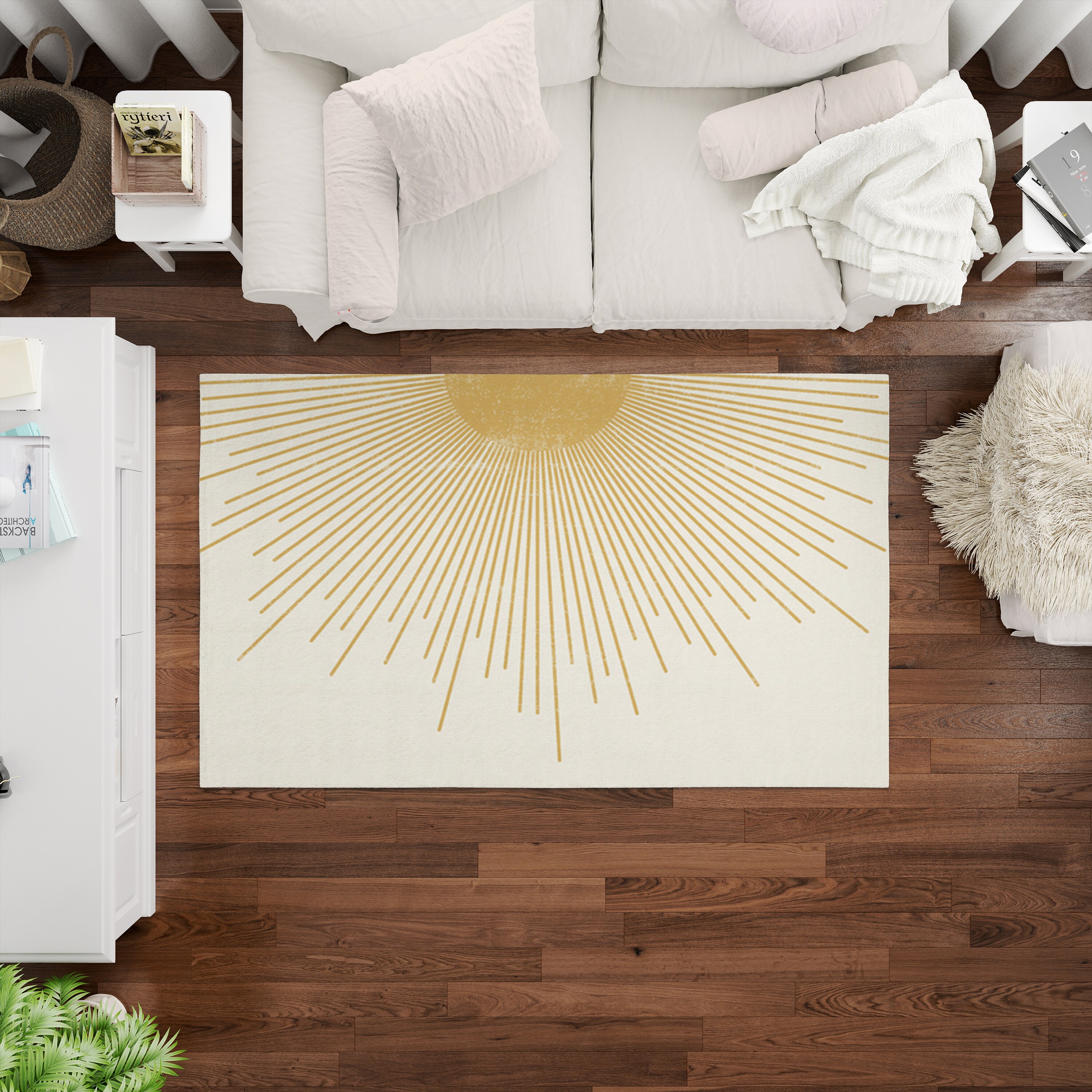 Boho Sun Area Rug Abstract Sun Minimalist Area Rug Geometric - Etsy