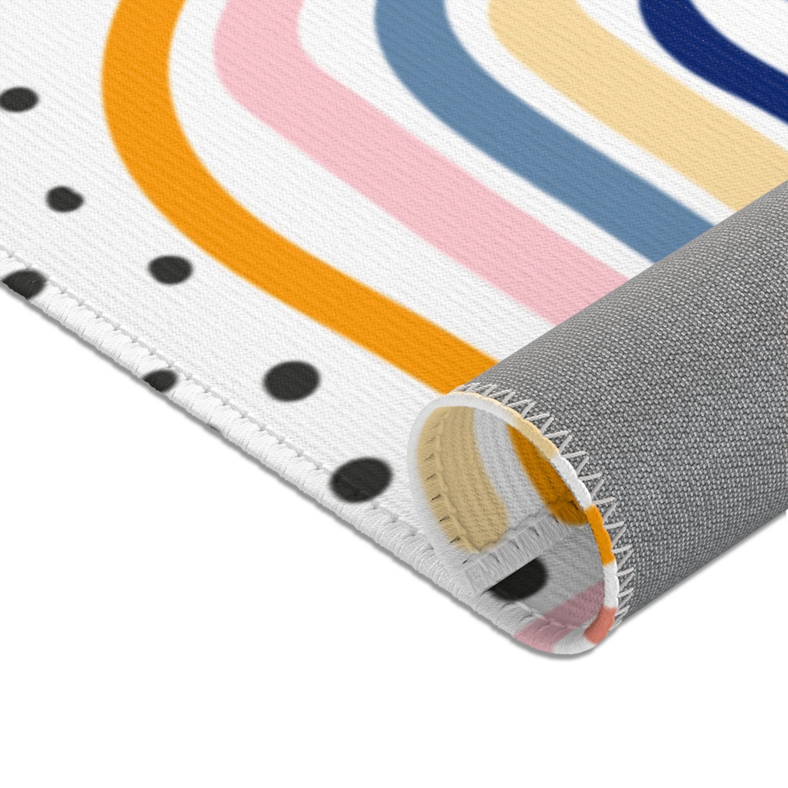 Rainbow Area Rug Polka Dots Colorful Boho Rainbow Nursery - Etsy