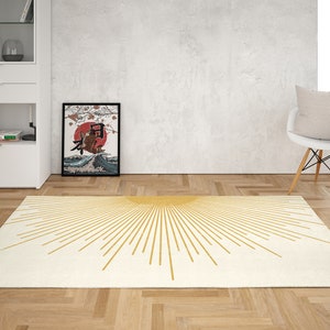 Boho Sun Area Rug Abstract Sun Minimalist Area Rug Geometric - Etsy