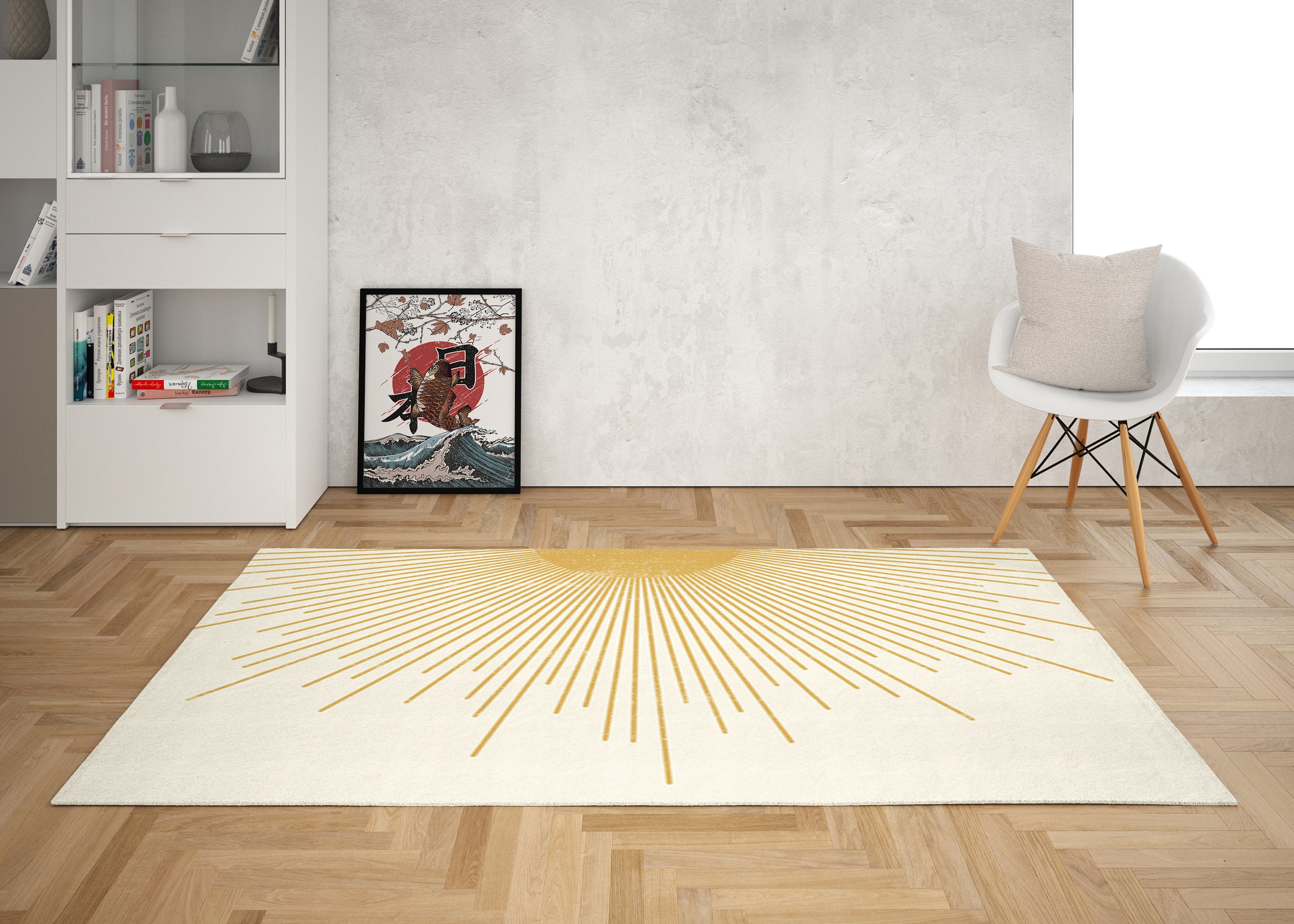 Boho Sun Area Rug Abstract Sun Minimalist Area Rug Geometric - Etsy
