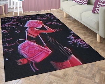 Pink Anime Rug - Etsy
