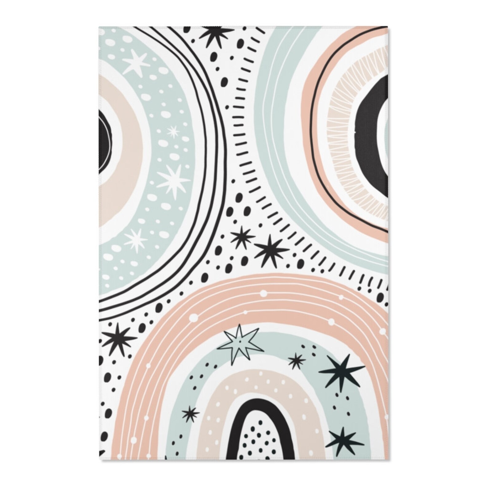 Boho Rainbow Nursery Rug Pink Blue Boho Area Rug Cute | Etsy