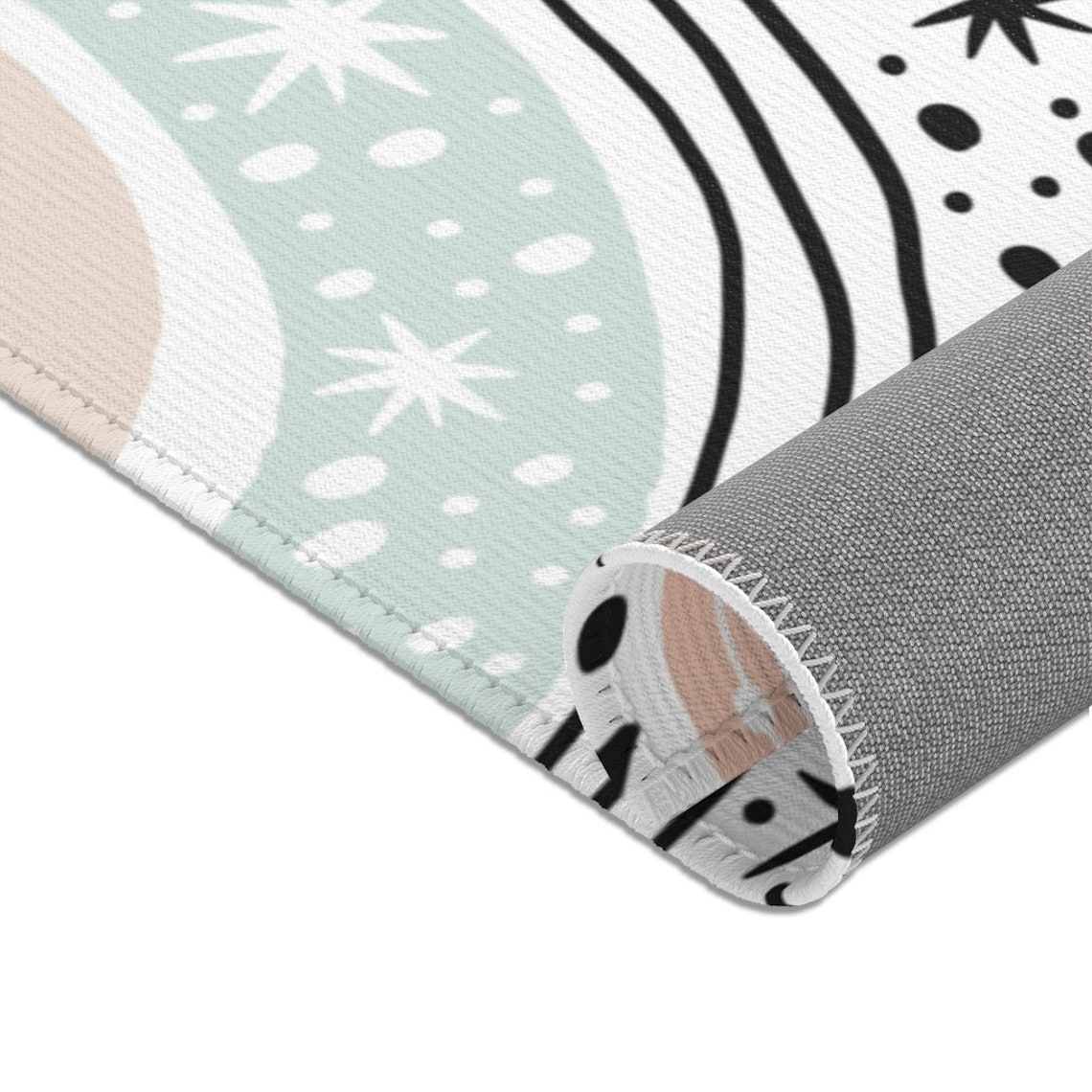 Boho Rainbow Nursery Rug Pink Blue Boho Area Rug Cute | Etsy