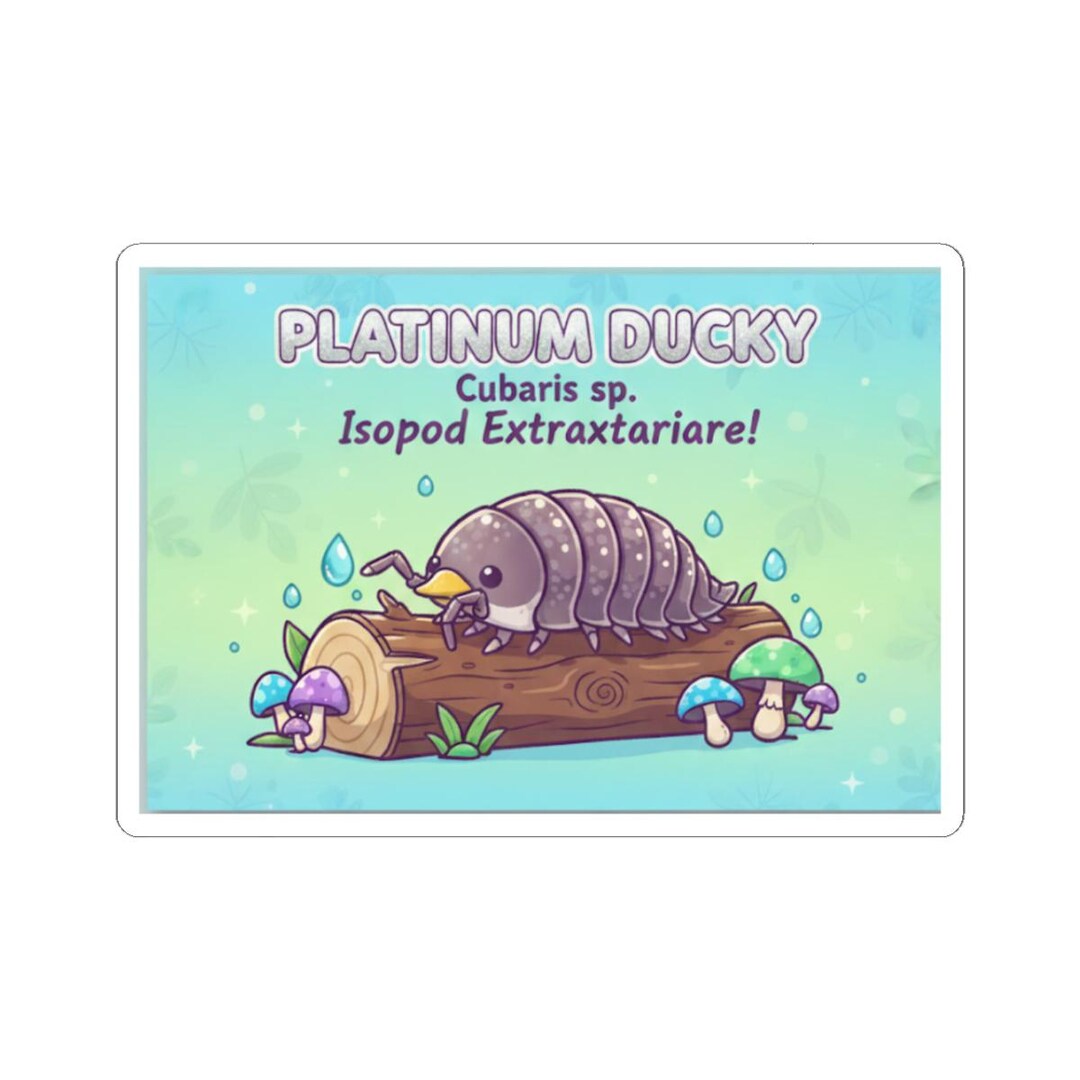 Platinum Ducky Isopod Bin Stickers - Etsy