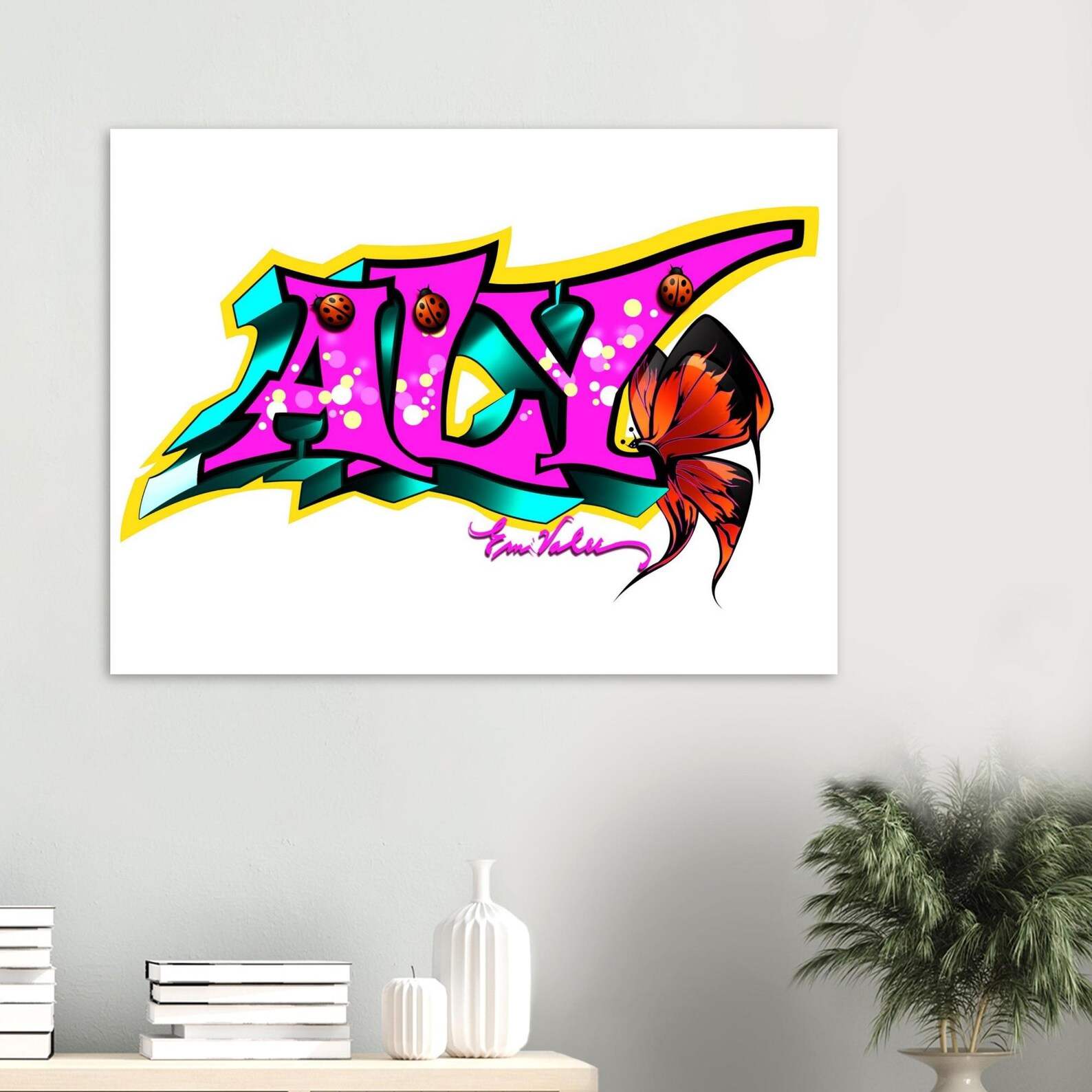 ALY Graffiti Name Art Poster, Personalized 3D Design - Etsy
