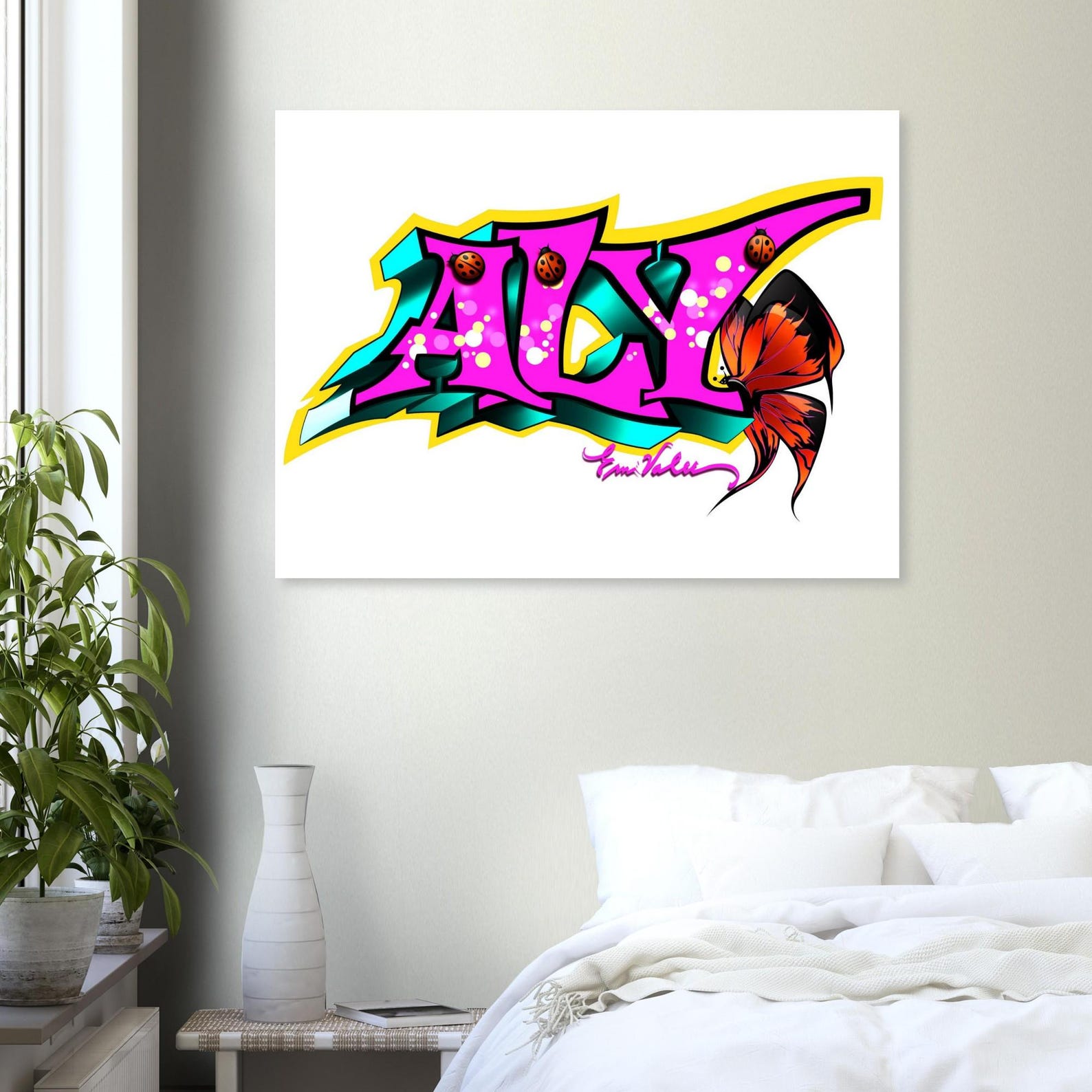 ALY Graffiti Name Art Poster, Personalized 3D Design - Etsy