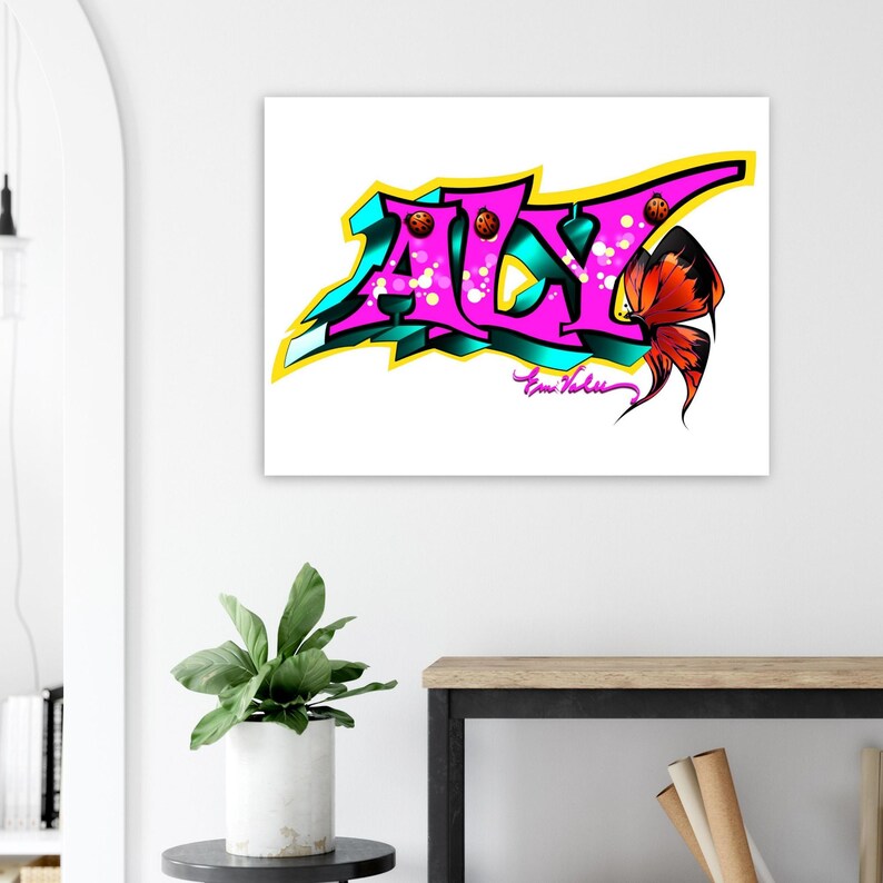 ALY Graffiti Name Art Poster, Personalized 3D Design - Etsy