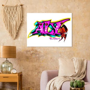 ALY Graffiti Name Art Poster, Personalized 3D Design - Etsy