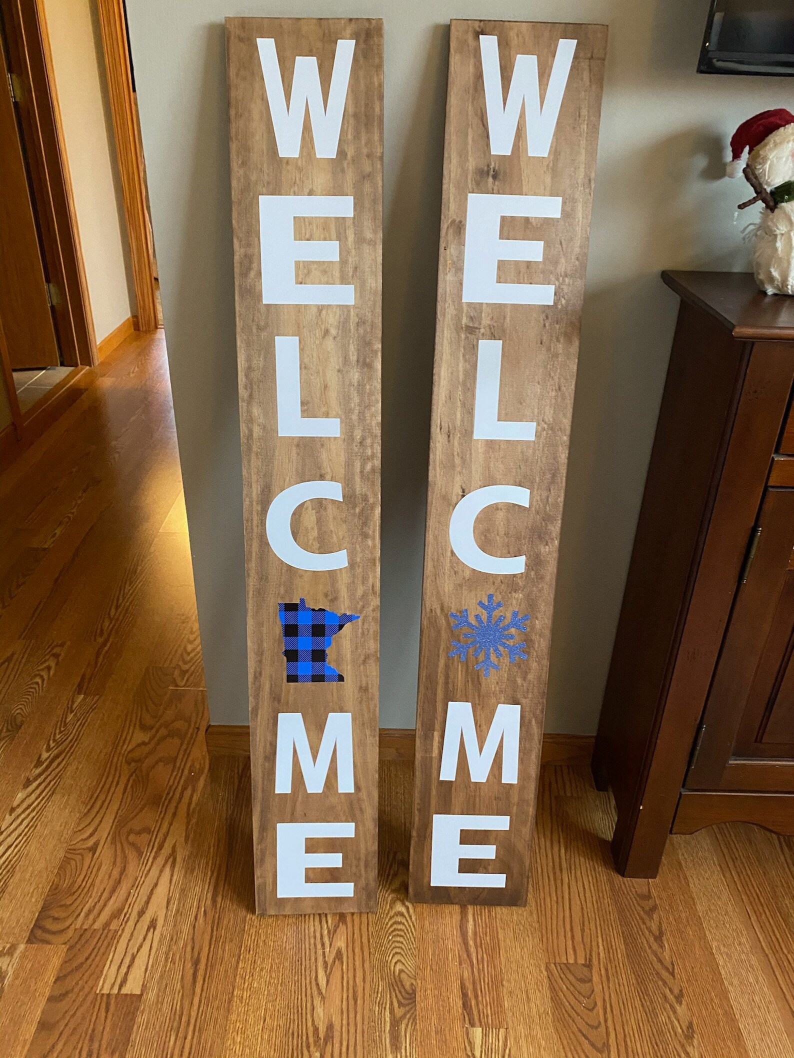 Custom Wooden Welcome Signs- Double Sided - Etsy
