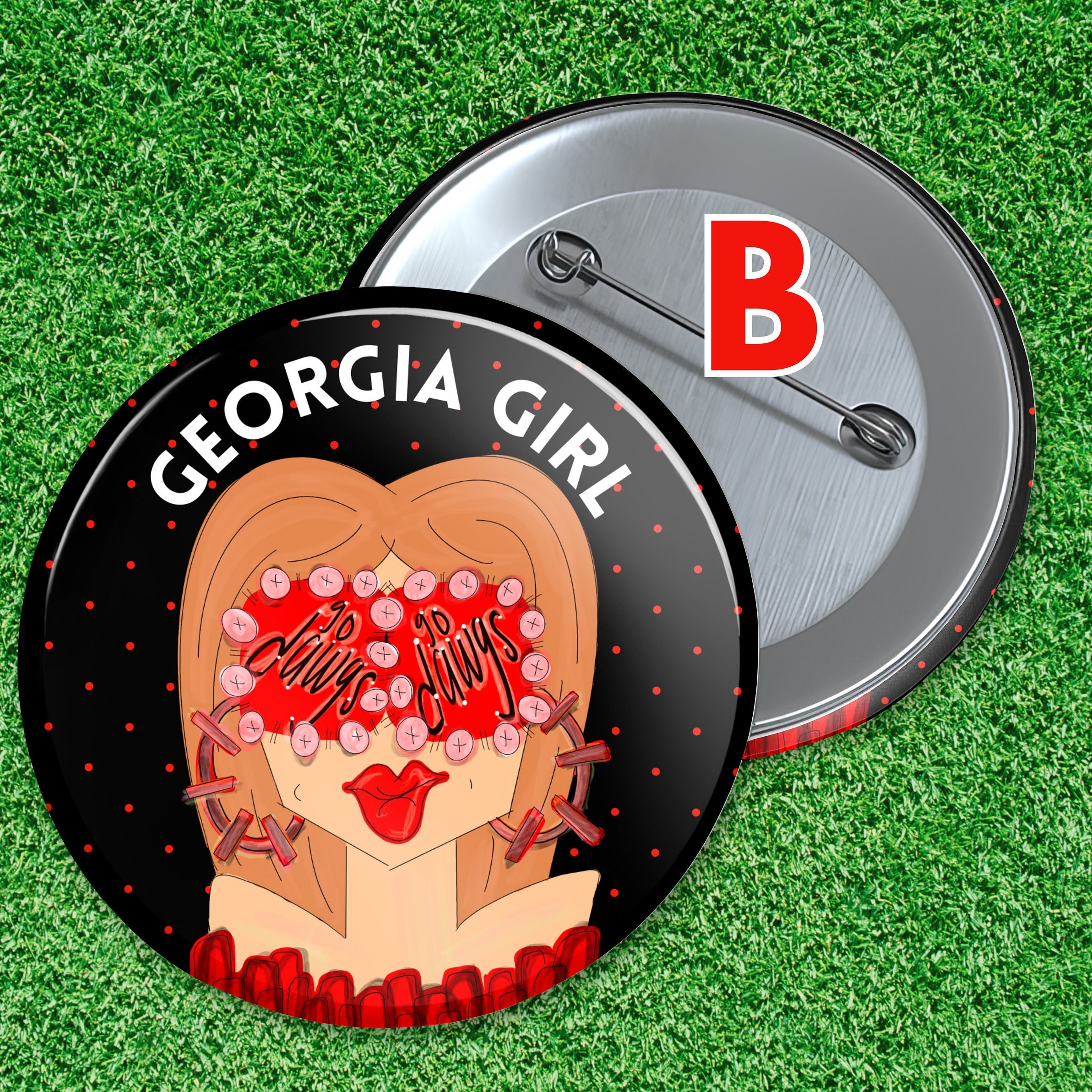 University of Georgia Georgia Girl Gameday Pinback Buttons 3 - Etsy