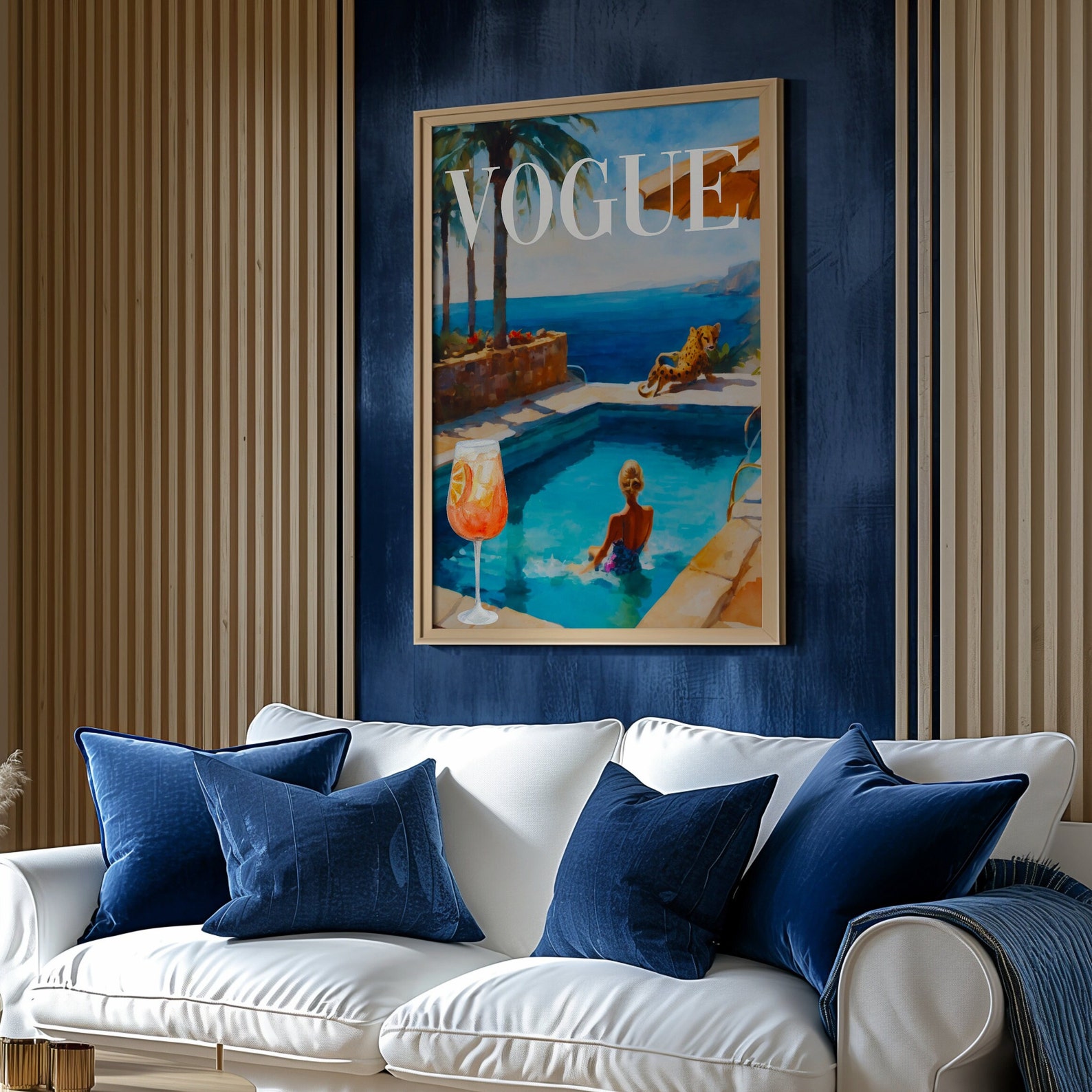 Retro Magazine - Aperol Spritz - Pool Summer - Digital Print - Bar Cart ...