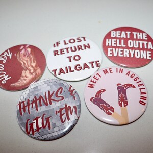 Texas A&M University Aggies 3 Gameday Pinback Buttons - Etsy