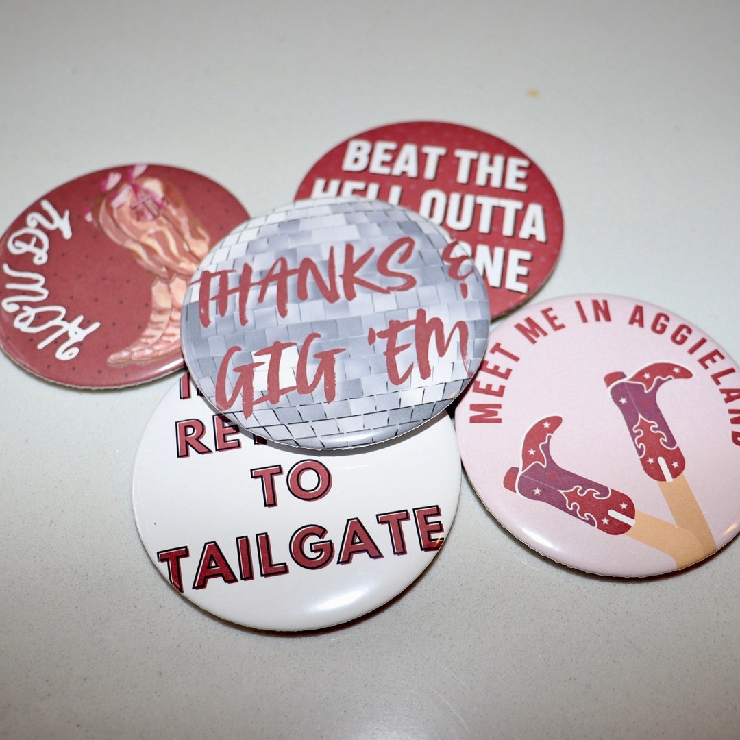 Texas A&M University Aggies 3 Gameday Pinback Buttons - Etsy