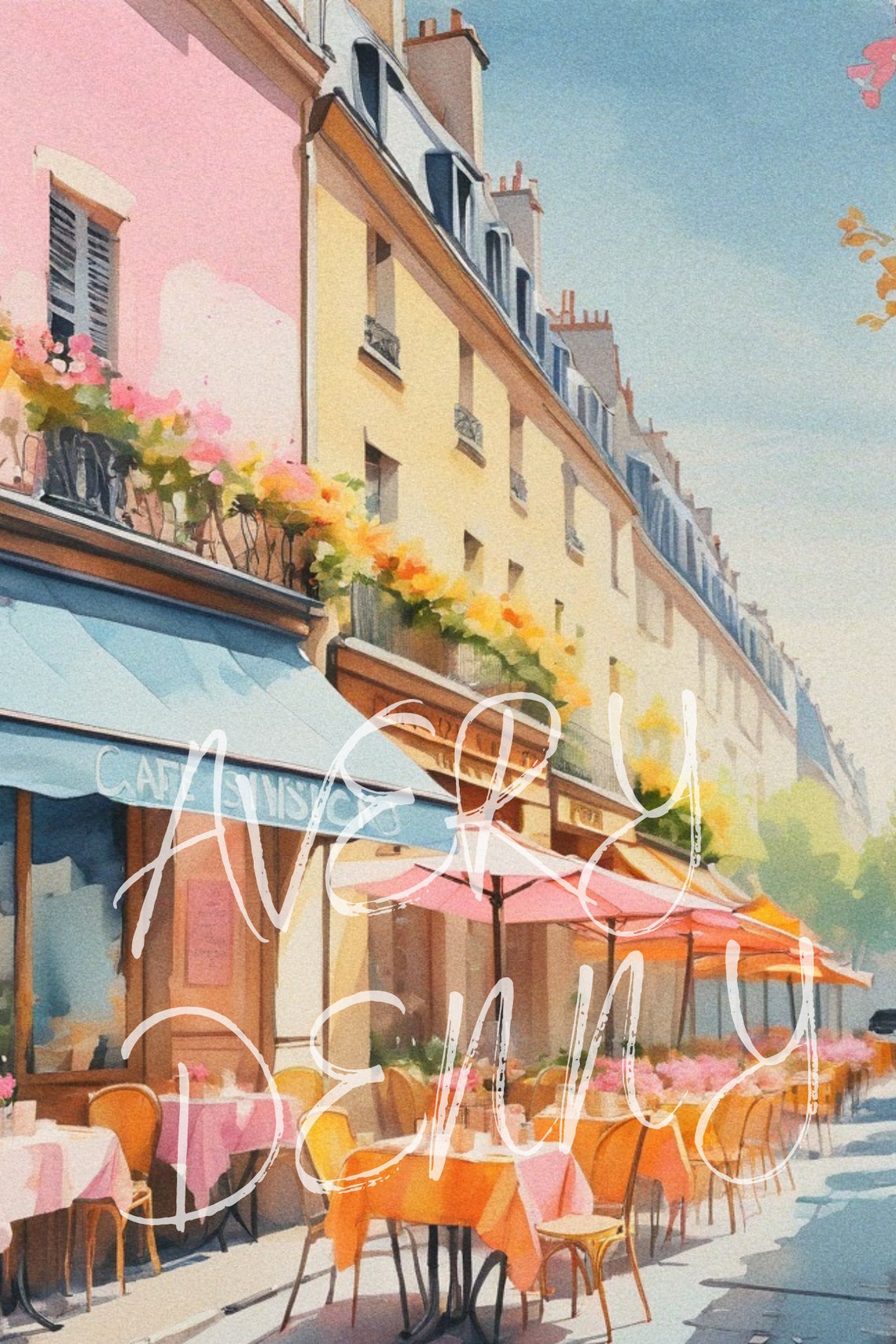 Paris Oil Painting Art Print Set of 3, Preppy Wall Art, Pastel Painting ...