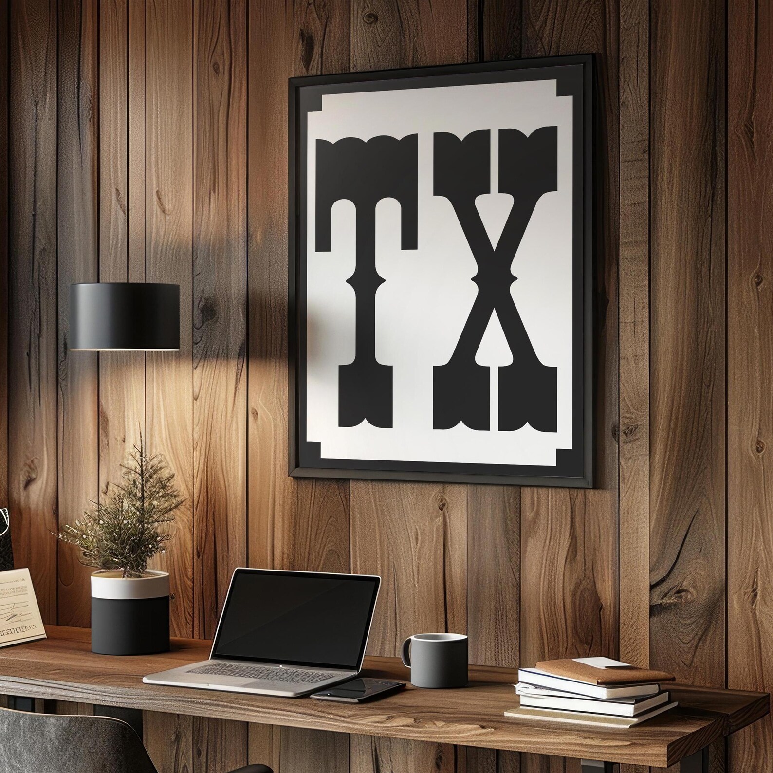 Texas State Initials Print, Western Rustic Decor (digital Download) - Etsy