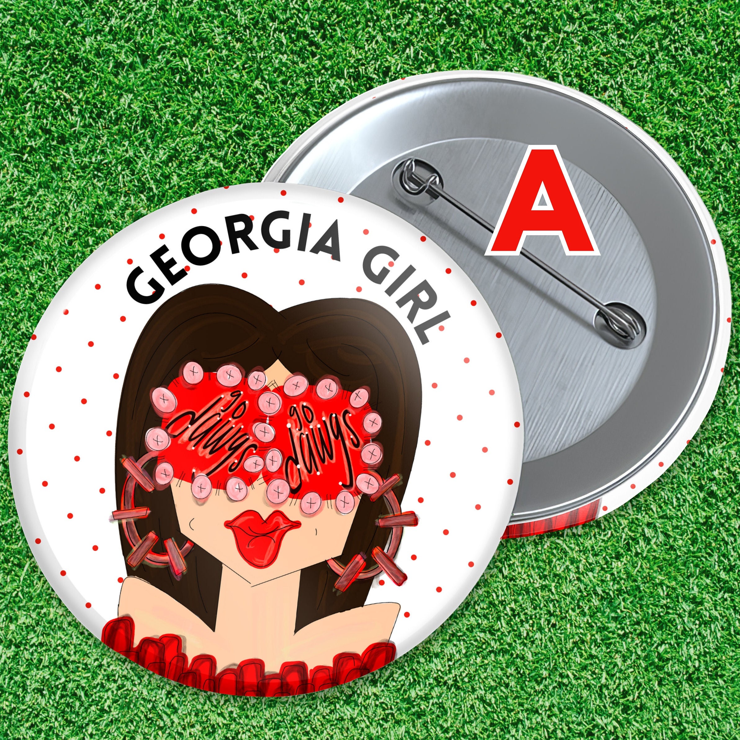 University of Georgia - Georgia Girl- Gameday Pinback Buttons 3" - Etsy