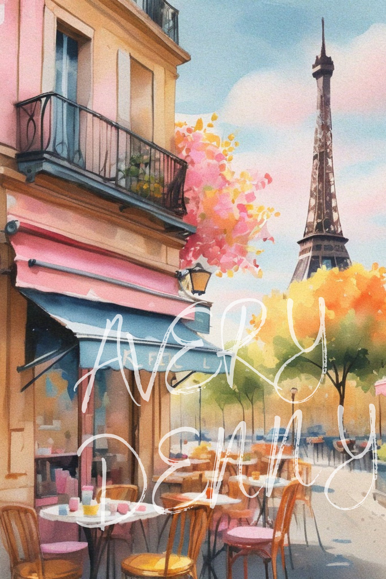 Paris Oil Painting Art Print Set of 3, Preppy Wall Art, Pastel Painting ...