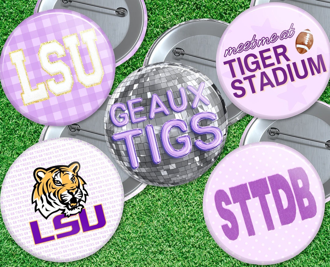 LSU Tigers Louisiana State University 3 Gameday Pinback Buttons - Etsy